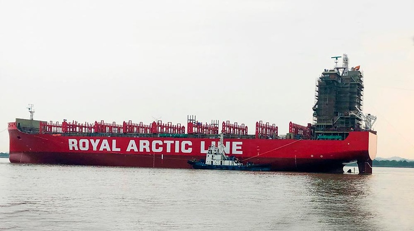 Nyt Royal Arctic Line-skib søsat i Kina