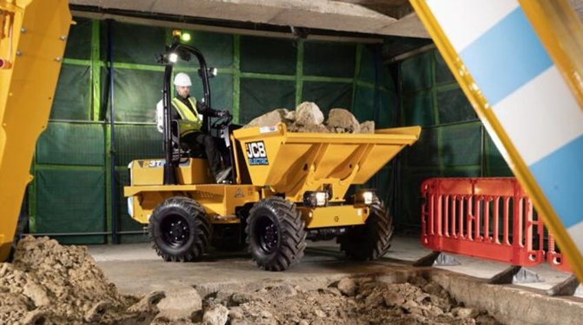 JCB 3TE: Kompakt elektrisk dumper - kommer kanskje til Norge