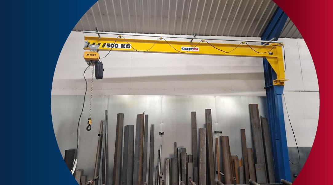 I-profil svingkran installeret