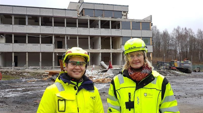 Nå rives Risenga ungdomsskole i Asker