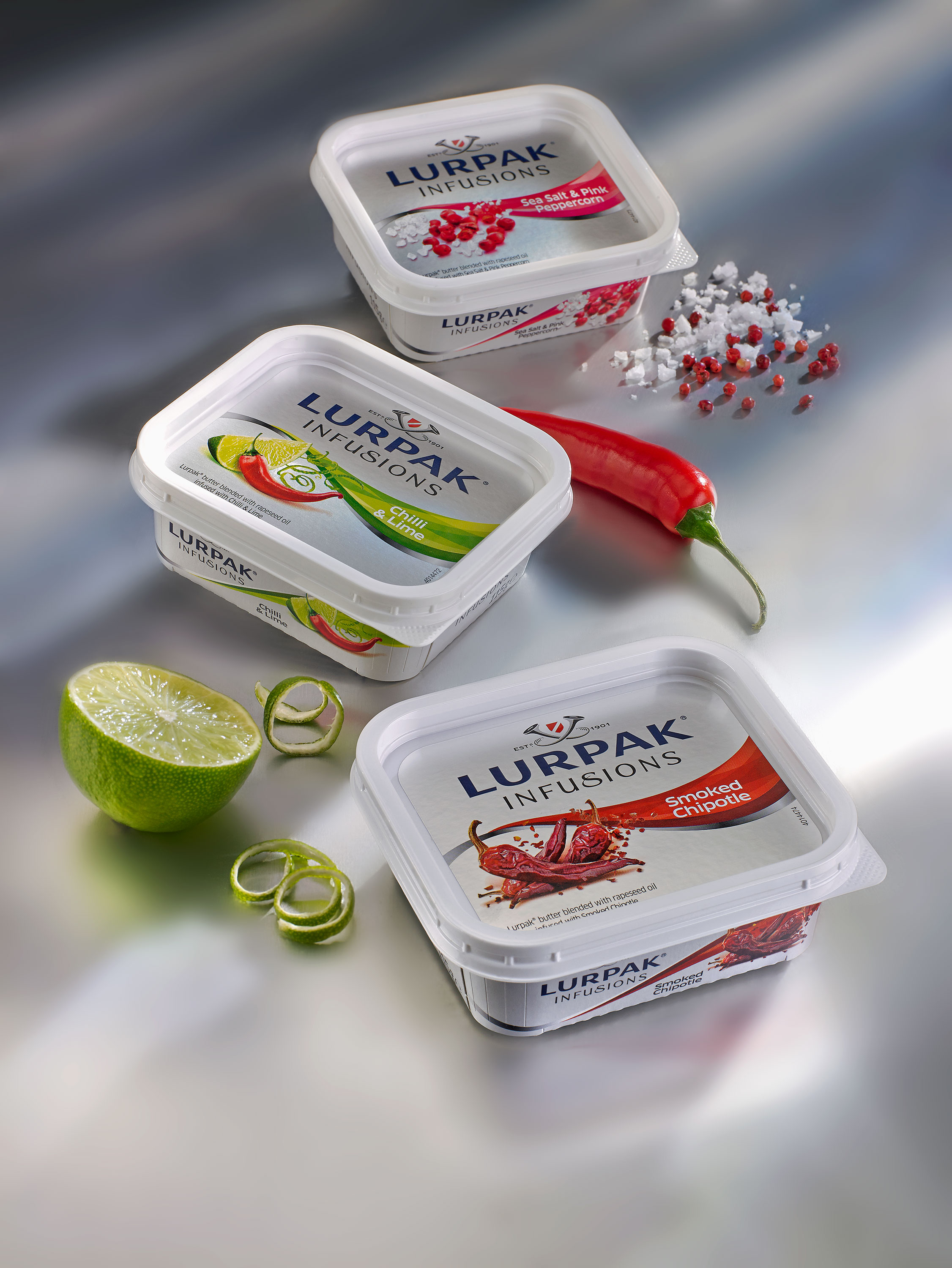 Nya Lurpak-varianter i stilsäkra förpackningar.