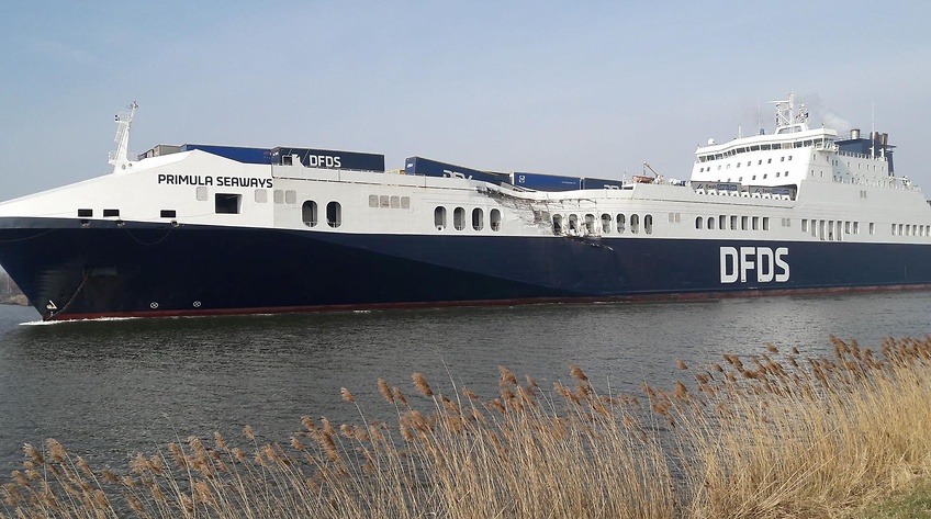 Her er skaderne på 'Primula Seaways'