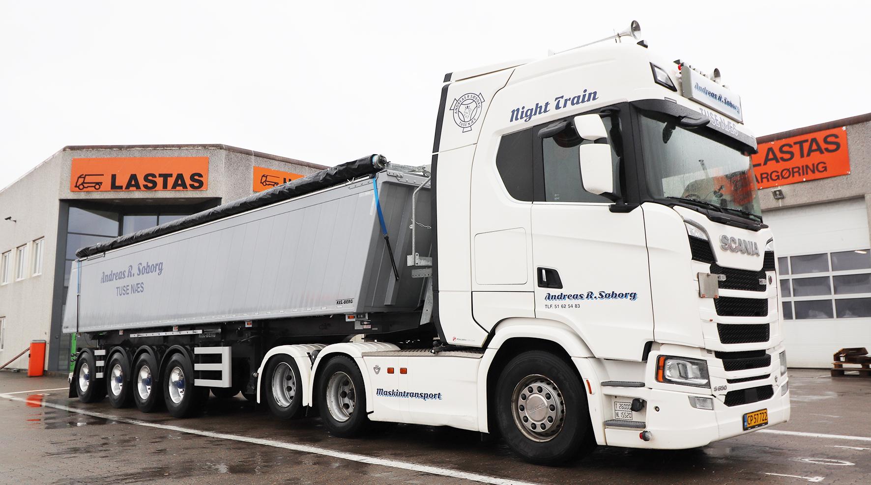 Ny Kel-Berg 4 akslet tiptrailer 37 m3 leveret til Vognmand Andreas R. Søborg A/S