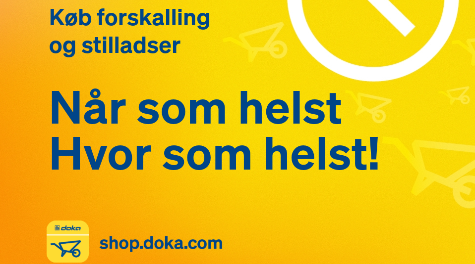 Doka Danmarks webshop gør det nemt at købe og leje forskalling og stillads