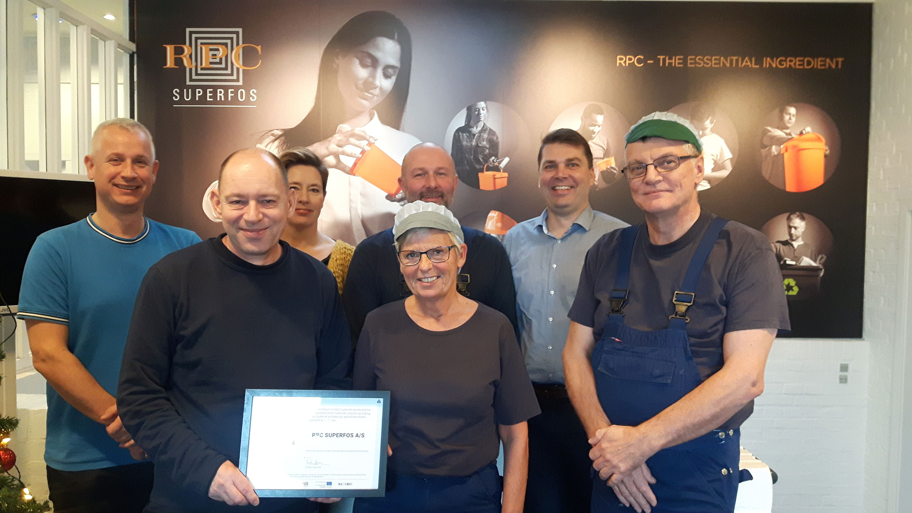 RPC Superfos mottar CSR-certifikat från Randers kommun