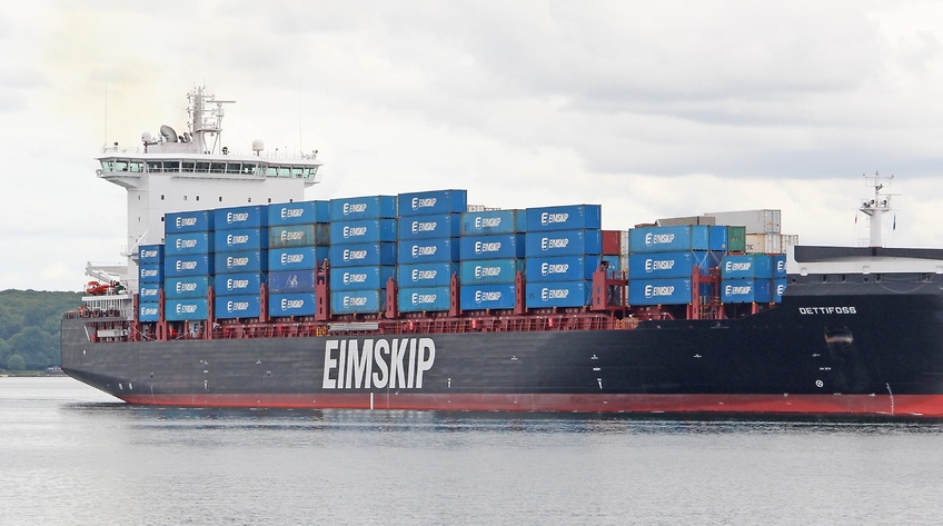 Eimskip-nybygningen 'Dettifoss' havde sin første tur fredag