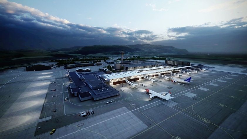 Trondheim Lufthavn Værnes utvider