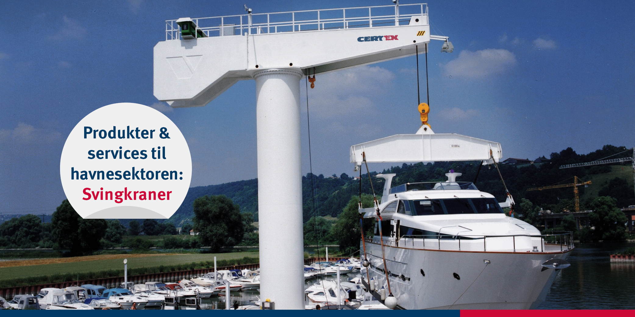 Svingkraner til brug i lystbådehavne