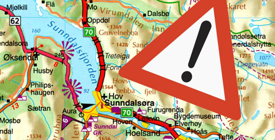 Rasene på rv 70 og E39 betyr tap