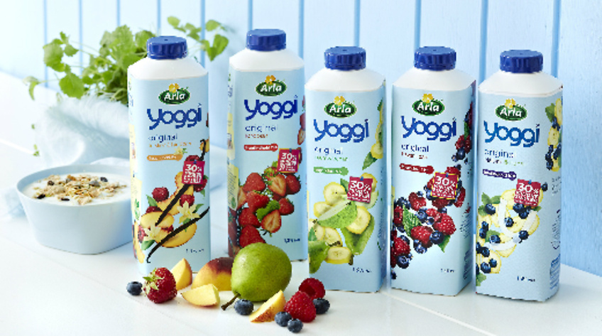 Arla har nu stevia i alle Yoggi-produkter
